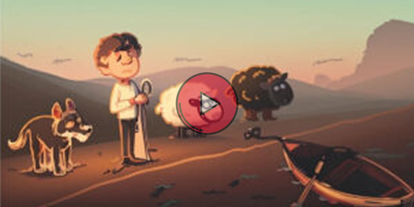 Enigma do Pastor com Duas Ovelhas e um Lobo - Dusite